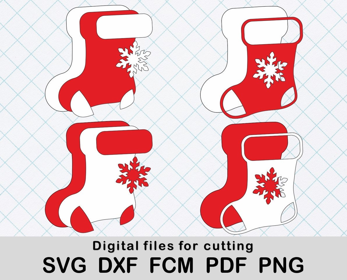Christmas Stockings SVG Files for Cricut Christmas Ornaments - Etsy