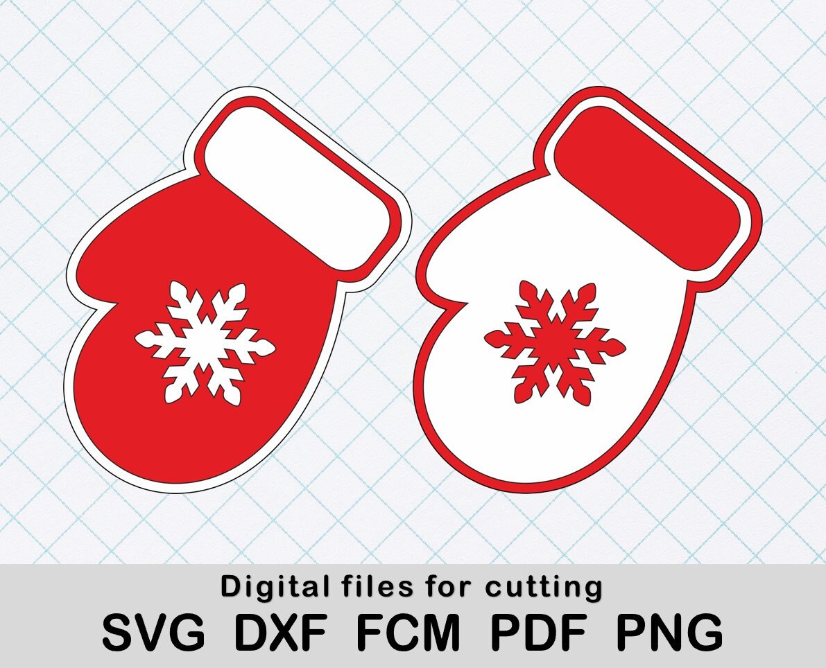 Mittens Svg SVG Files for Cricut DIY Christmas Ornaments - Etsy