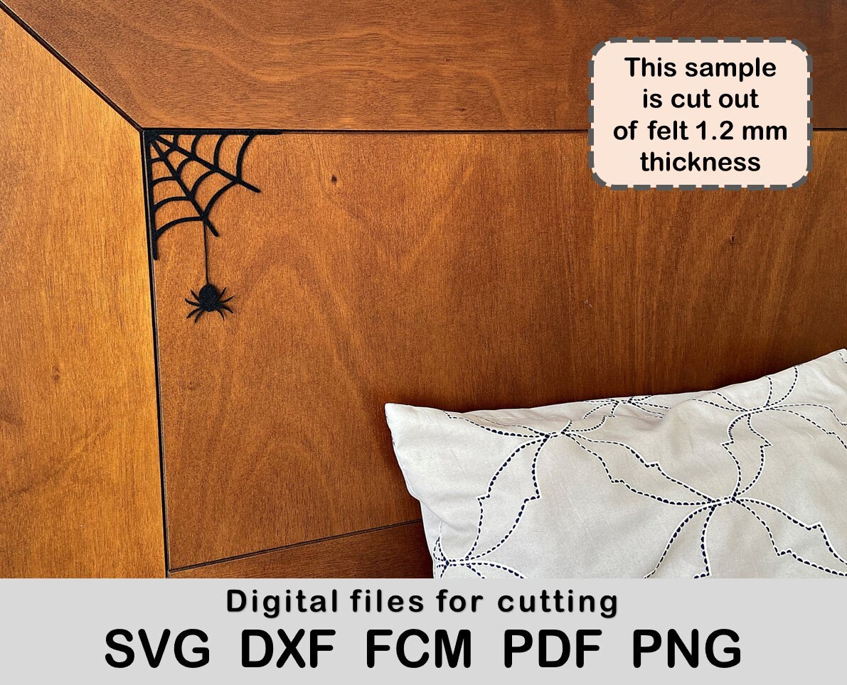 Corner Spider Web SVG for DIY Halloween Decor, Halloween Svg Spider Cut ...