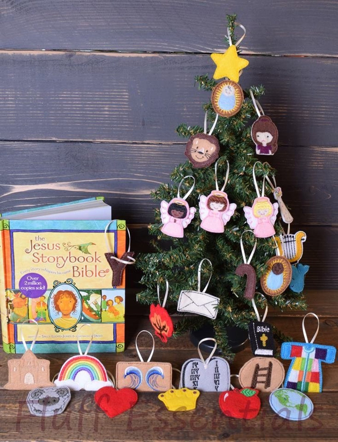 Full Size Jesse Tree Ornaments, Christmas Advent Calendar, Church Set ...