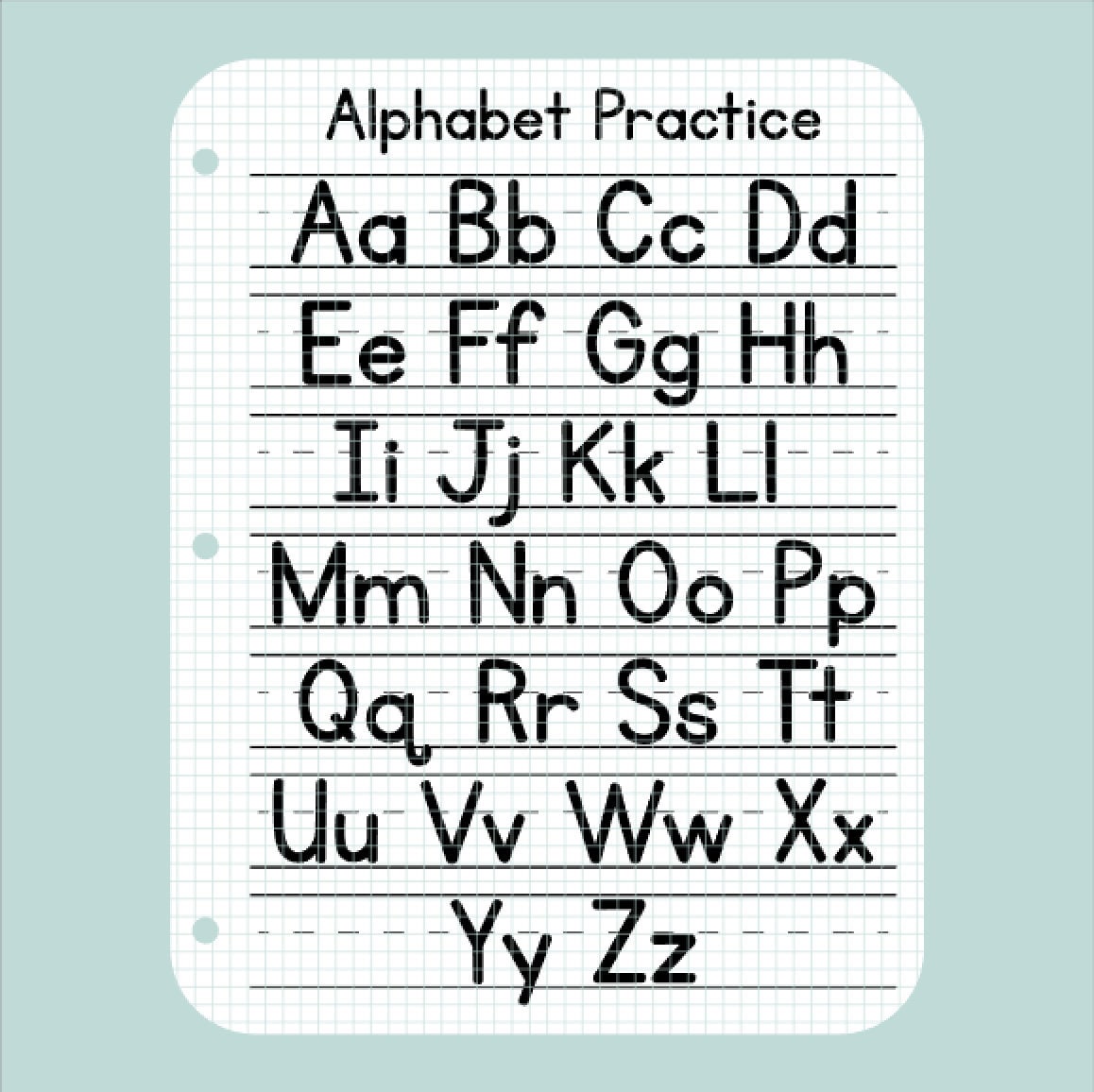 Alphabet Tracing Board SVG Glowforge Digital Download - Etsy