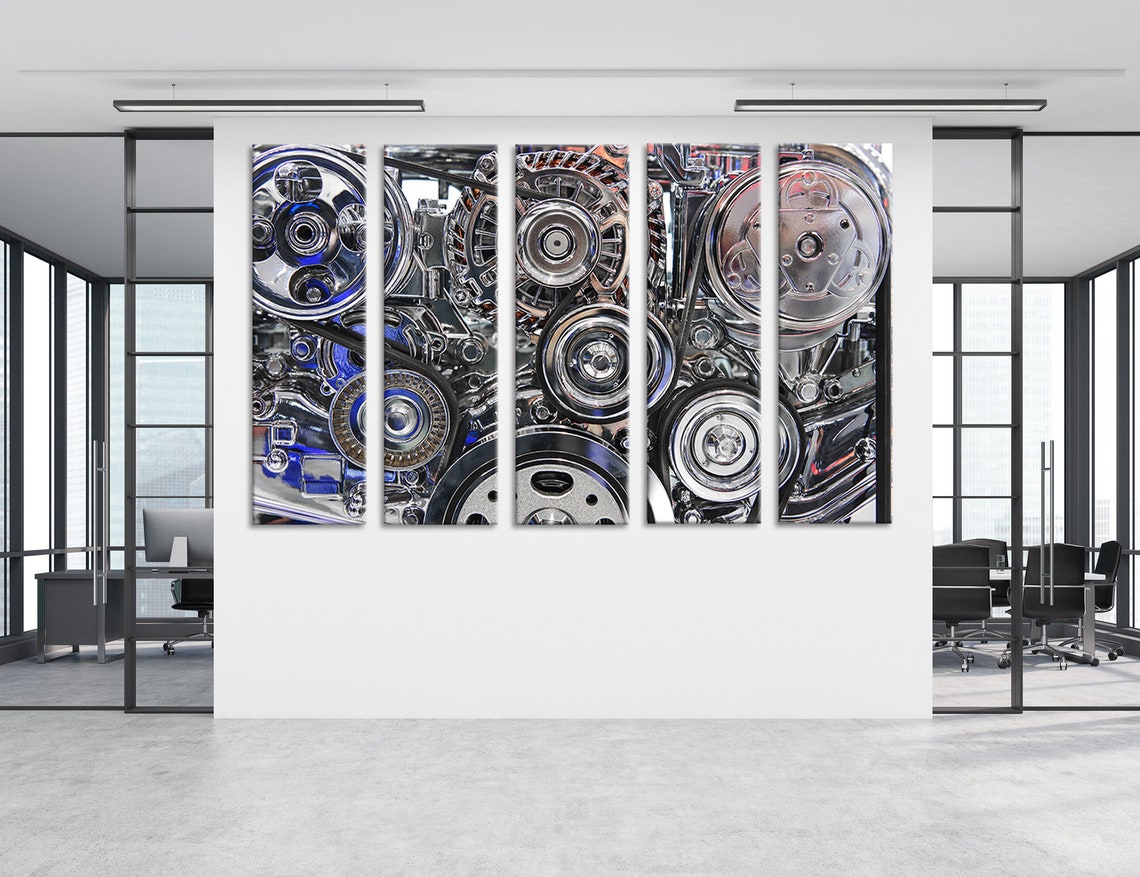 Engine World Wall Art Engine Wall Decor Car Engine Decor Engine Print ...