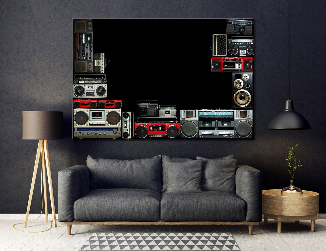 Collage of Tape Recorders, Retro Music Wall Art, Apartment Decor - Etsy