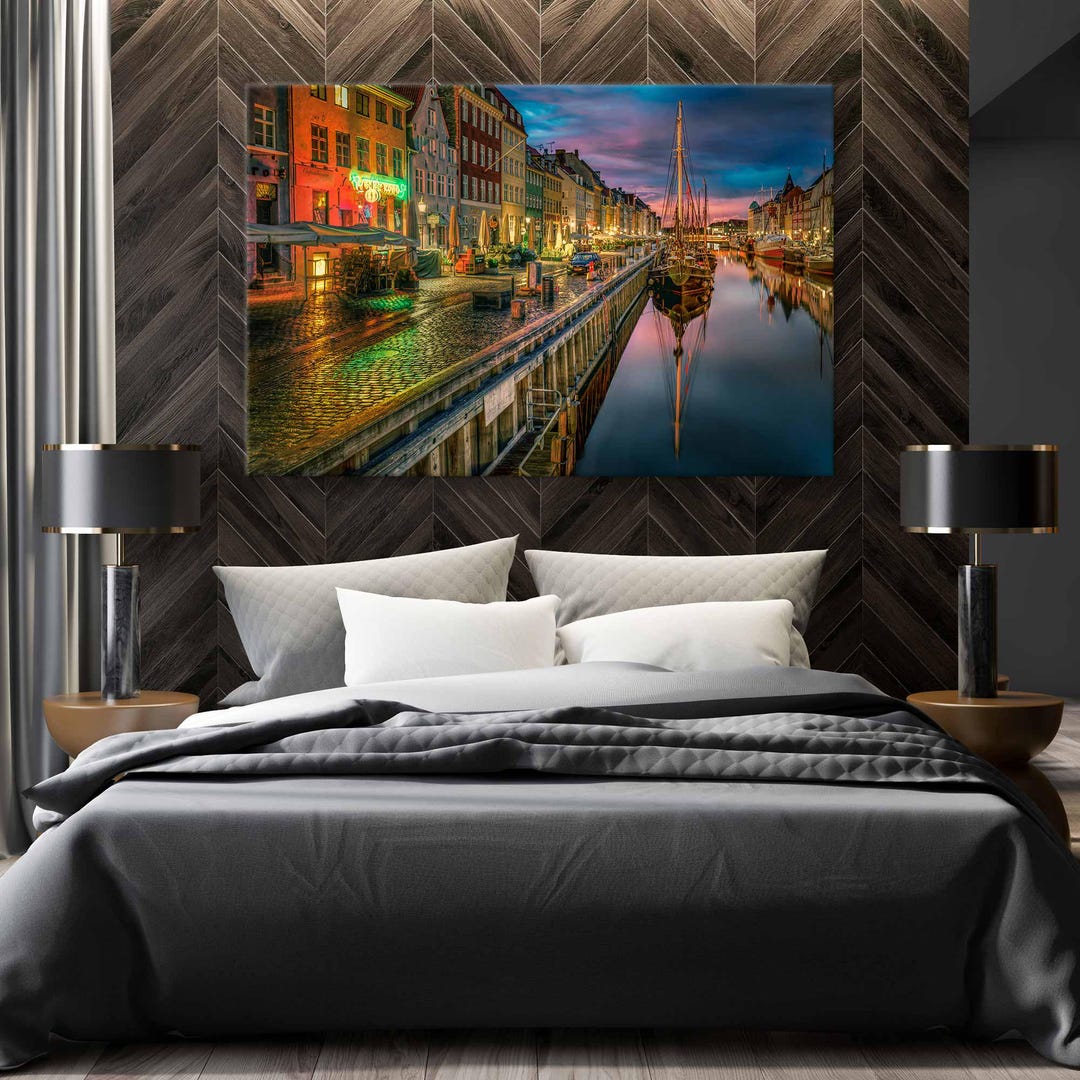 Venice Canvas Set Evening City Canvas Art - Italy Wall Art - Night ...
