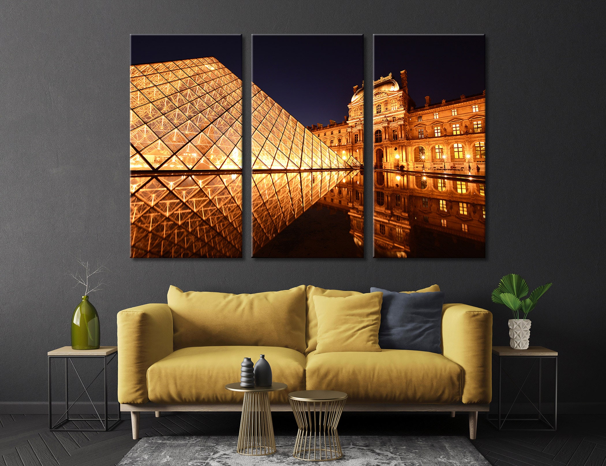 3 Panels Louvre Museum in Paris 5 Panels Louvre France Leather | Etsy