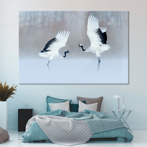 Three Red Crowned Cranes Extra Large Giclee Print - Etsy