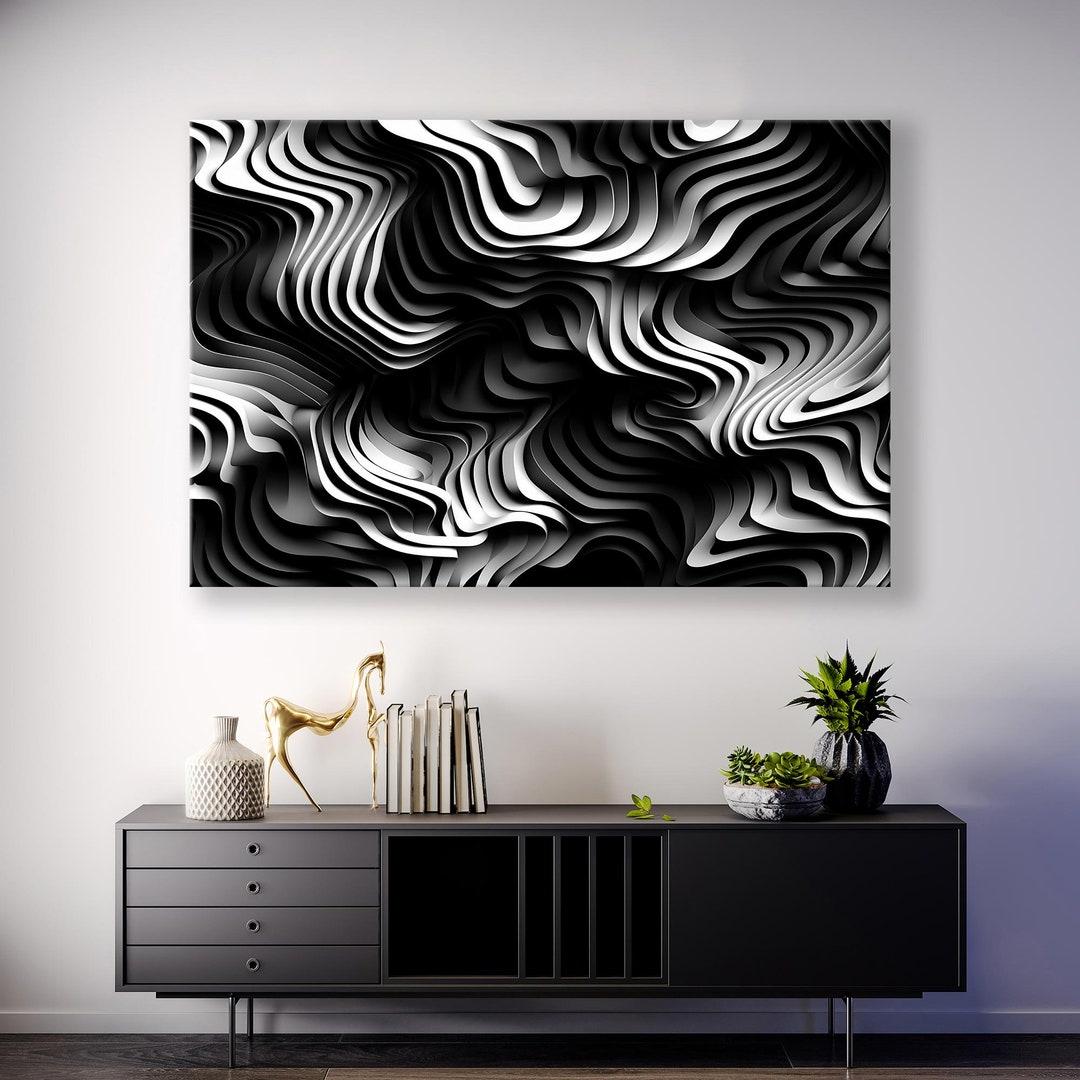 Ai-generated 3D Canvas Wall Art, Extra Large Wall Decor, Abstract Print ...