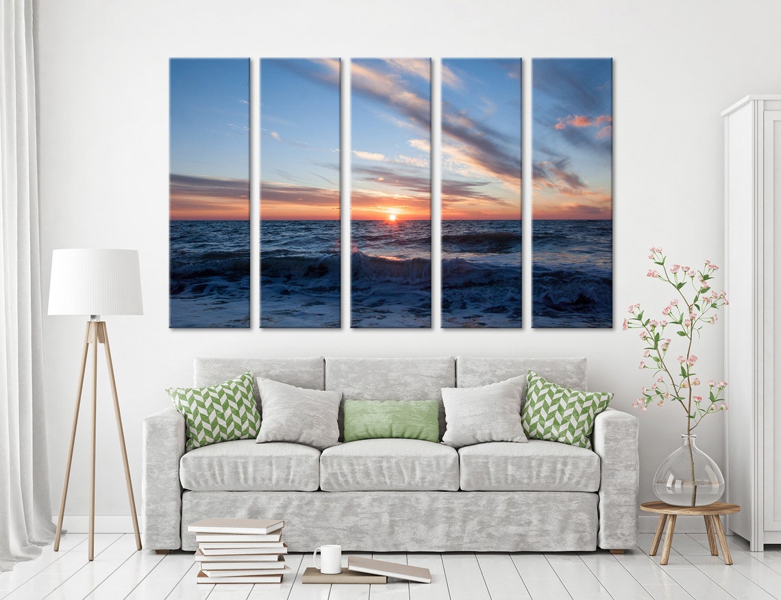 Sunset Storm Wall Art Storm Canvas Set Storm Decor Storm Home - Etsy