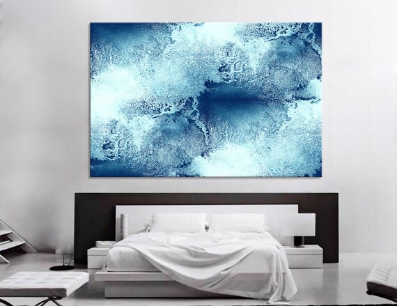 Painting Blue Wall Art Canvas Print | Etsy