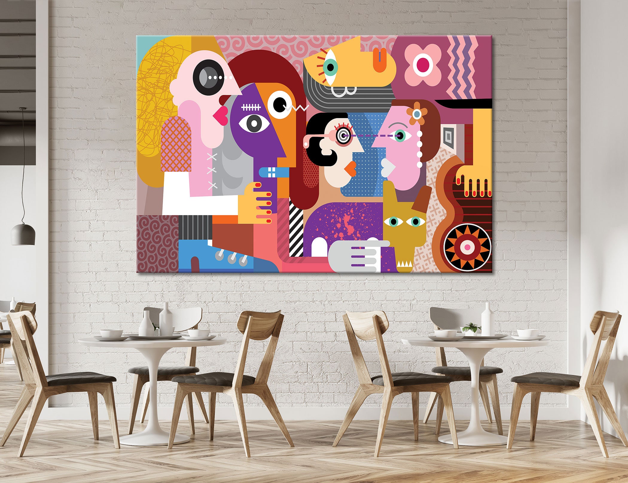 Contemporary Abstract Geometric Wall Art Extra Large Modern - Etsy