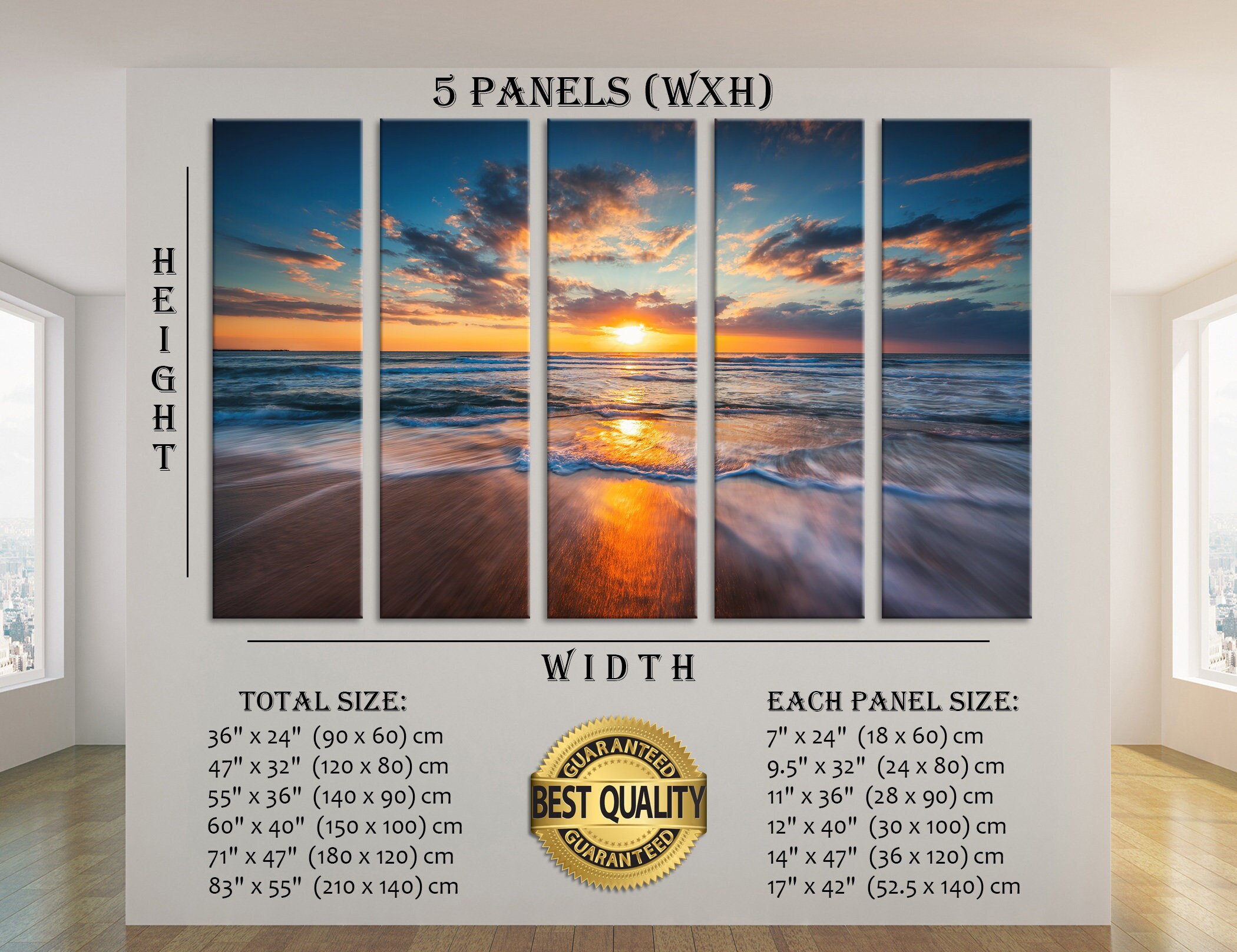 Sunrise at Sea Canvas Wall Art Sunrise Wall Art Sunrise Wall | Etsy