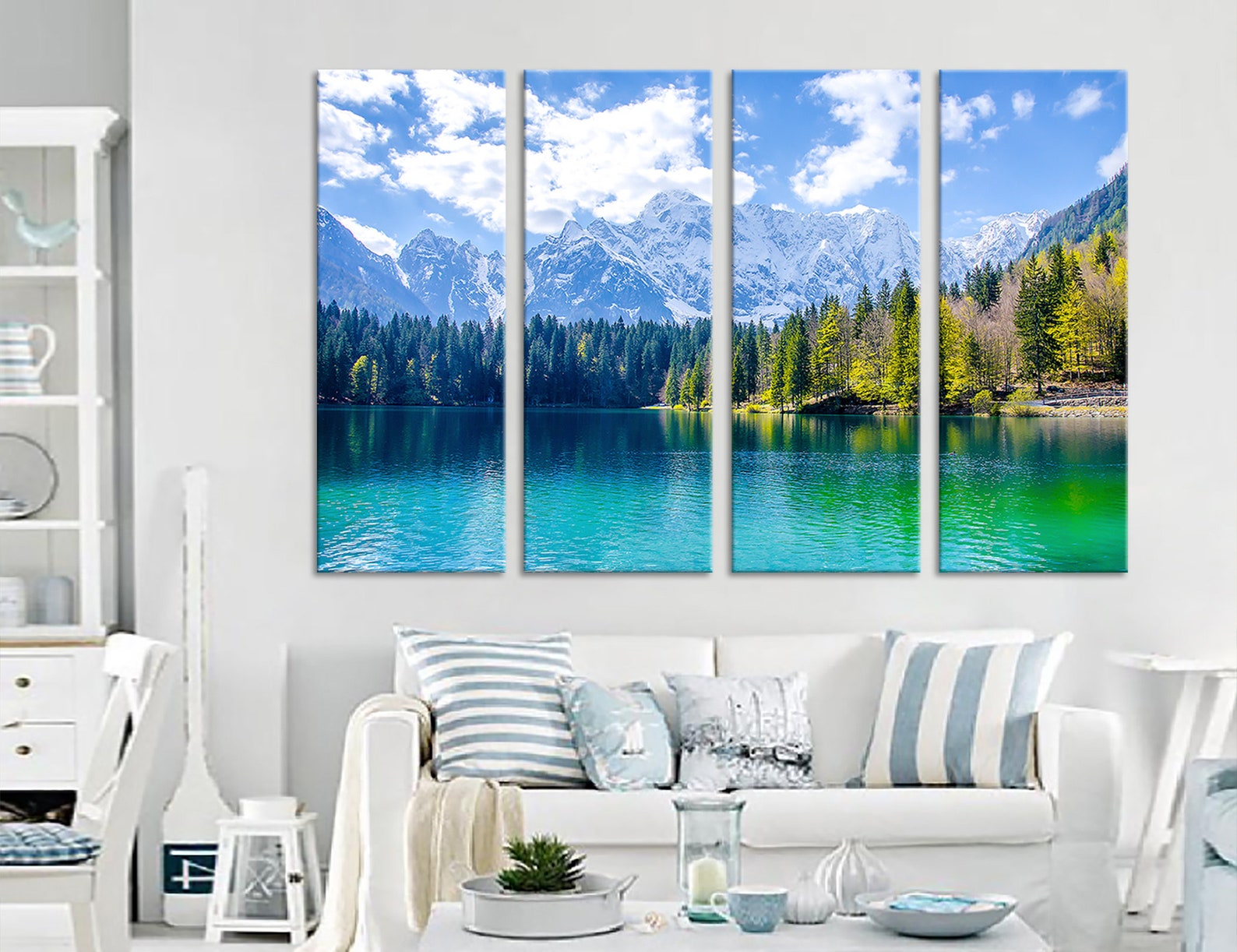 Mountain Lake Wall Art Prints Landscape Wall Decor Prints Contemporary ...