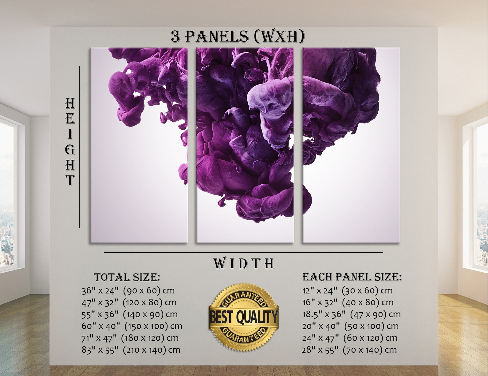 Purple Abstract Wall Art Colorful Canvas Print Wall Art - Etsy