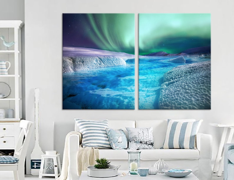 Aurora Borealis Wall Art Aurora Wall Decor Aurora Canvas Print - Etsy