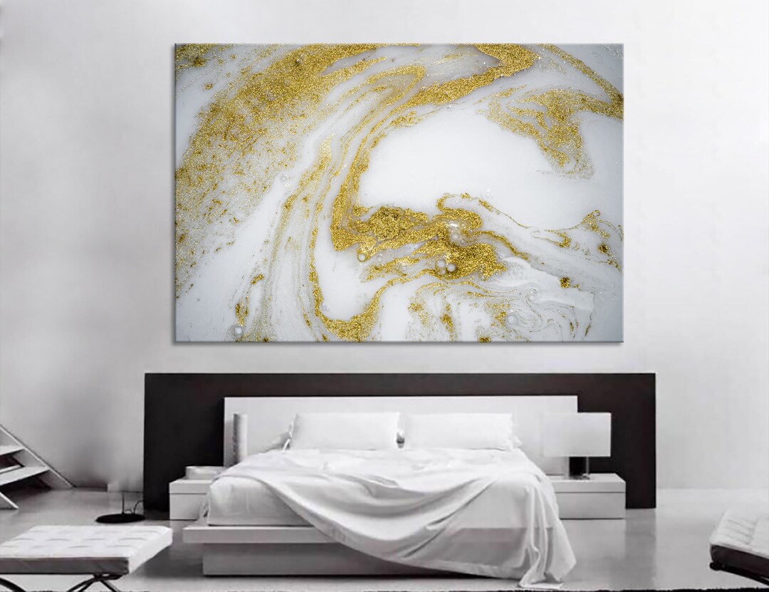 Gold Marble Wall Art Gold Wall Art Marble Wall Decor Gold Wall Decor ...