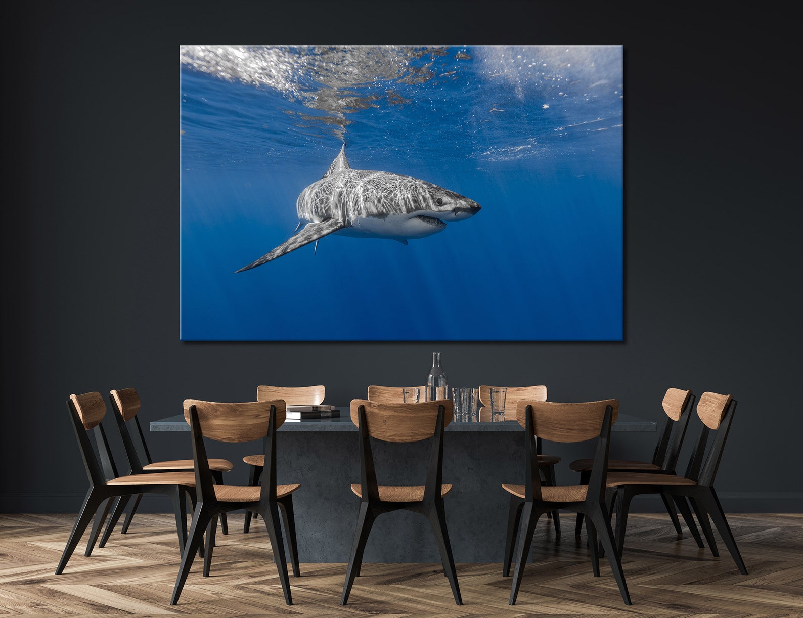 Shark Art Shark Canvas Shark Decor Shark Wall Decor Shark Wall | Etsy