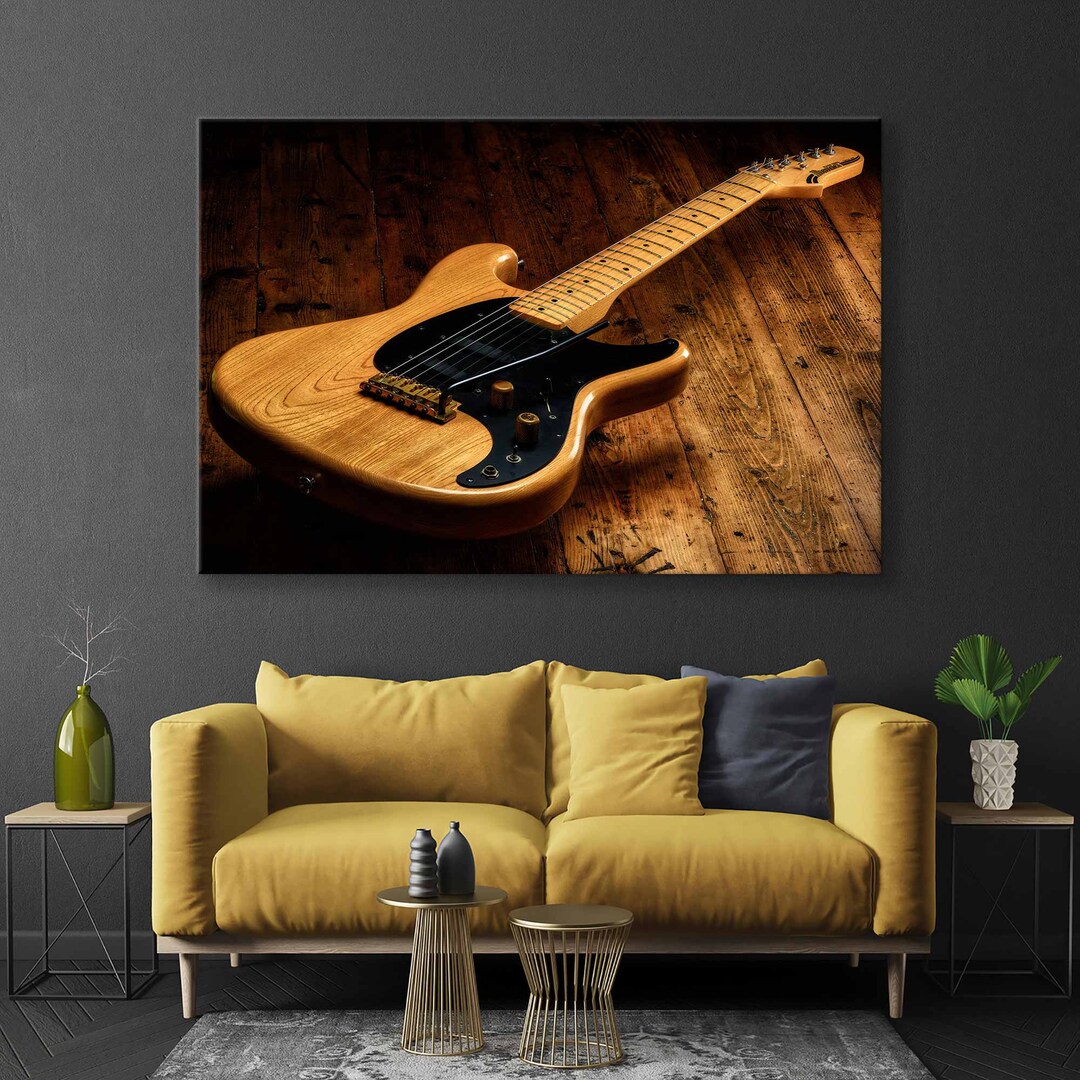 Soundscapes: Modern Electric Guitar Wall Decor Unique Canvas Artwork to ...