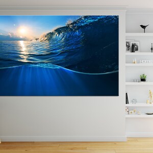 Wave Wall Art Wave Wall Decor Wave Canvas Wave Art Print Wave Poster ...