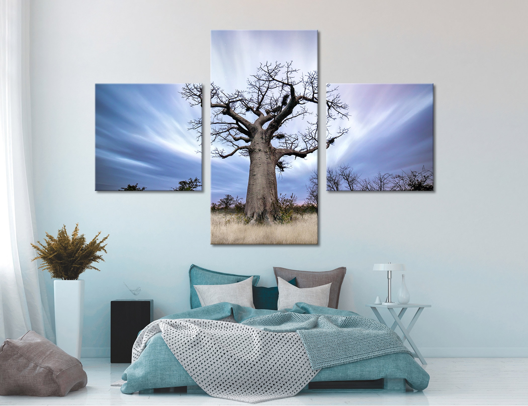 Baobab Tree at Dusk Canvas Baobab Home Design Baobab Wall Art | Etsy