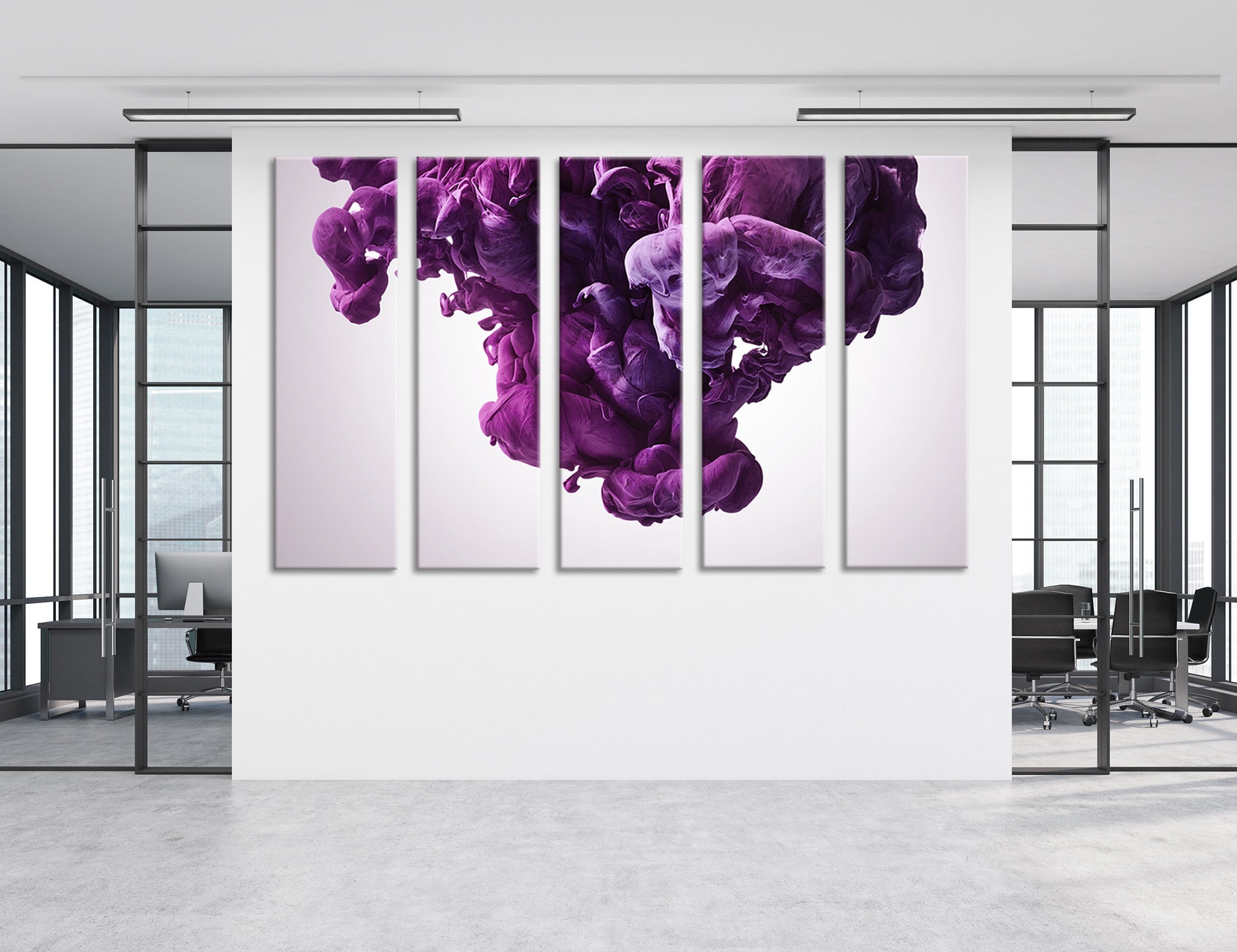 Purple Abstract Wall Art Colorful Canvas Print Wall Art - Etsy