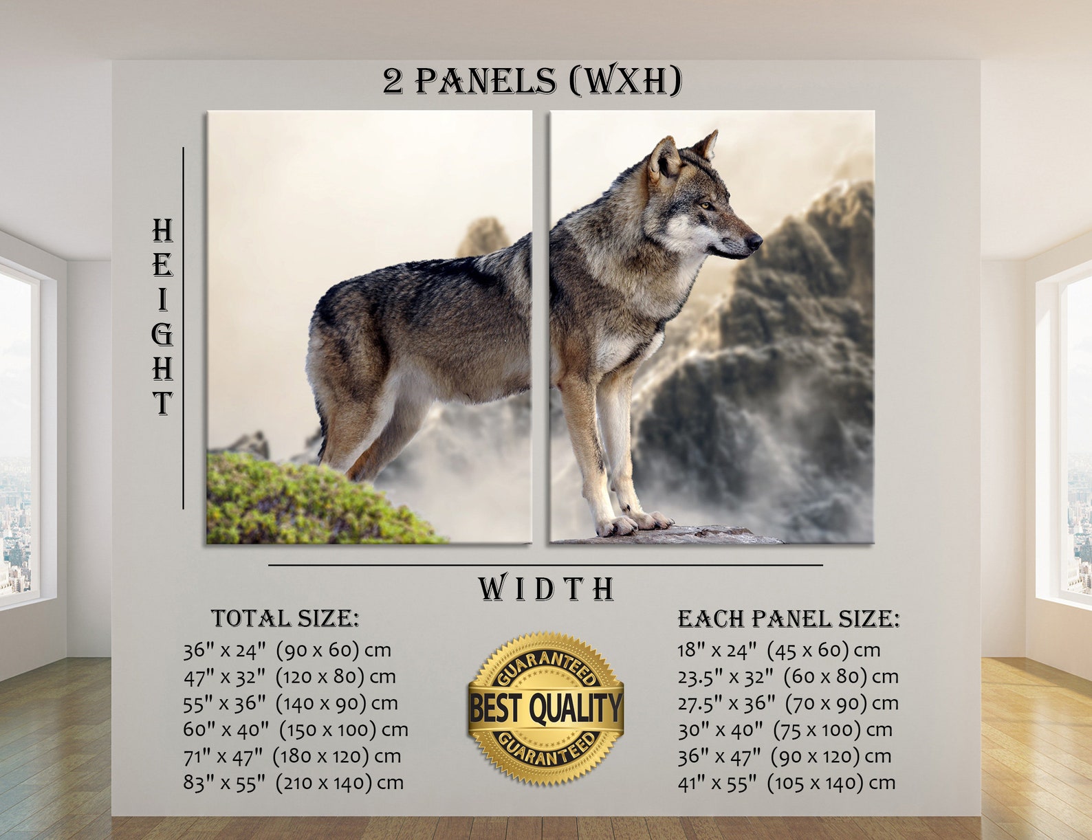 Wolf Wall Art Wolf Wall Decor Extra Large Wall Art Extra Large Wall ...