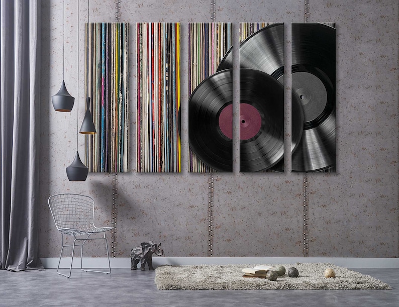 Vintage Vinyl Record Canvas Print Album Collection Wall Art - Etsy
