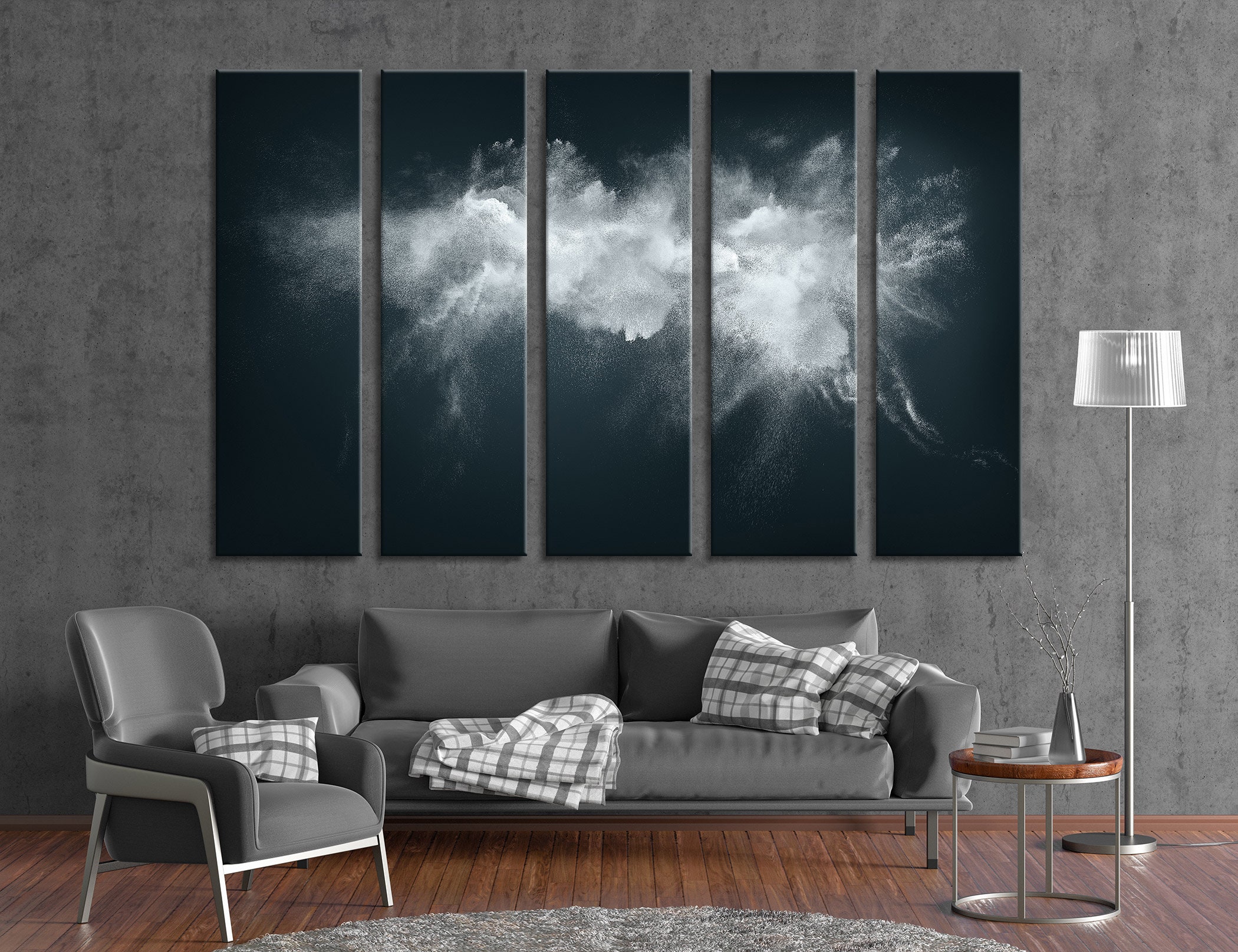 Cloud of Powder Wall Art Abstract Canvas Abstract Print - Etsy