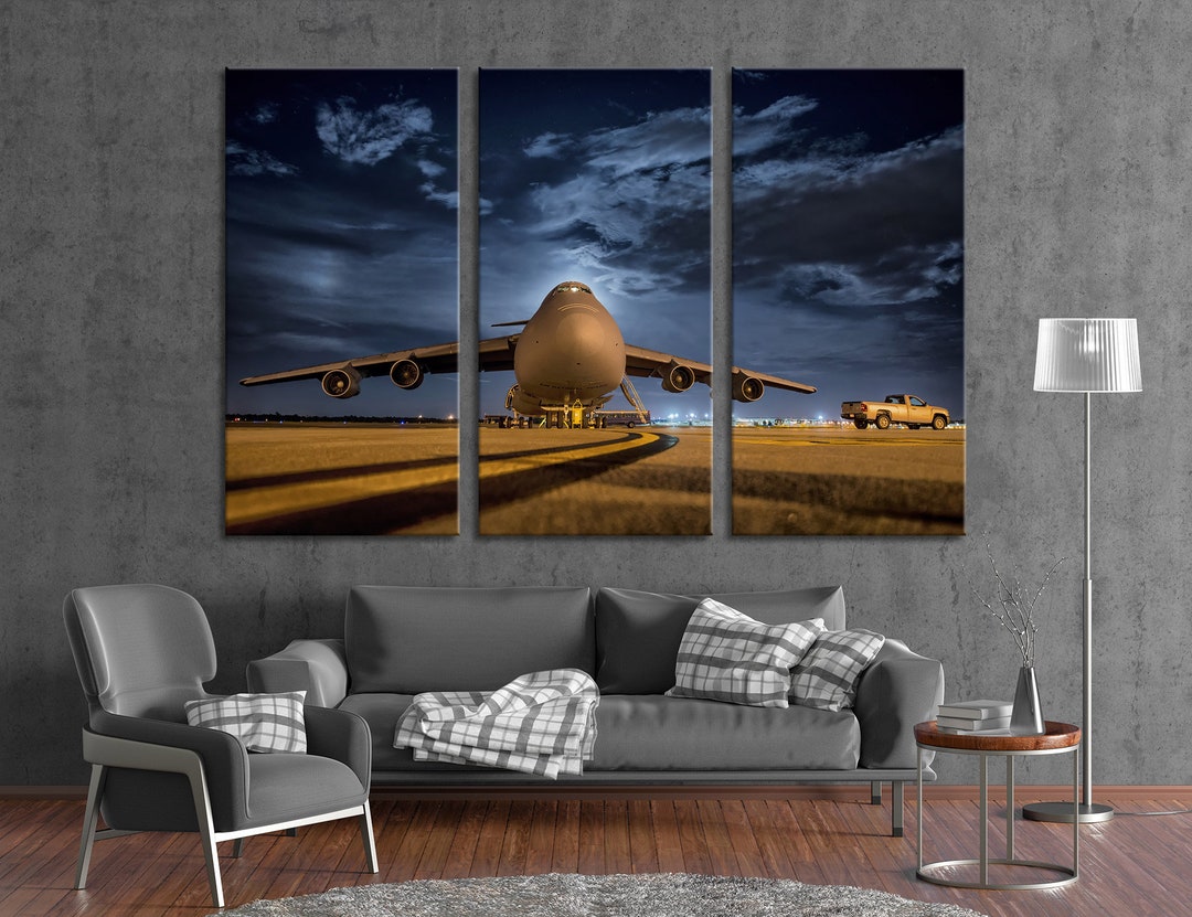 Lockheed C-5 Galaxy Plane Canvas Set Wall Art Prints Wall Art Printable ...