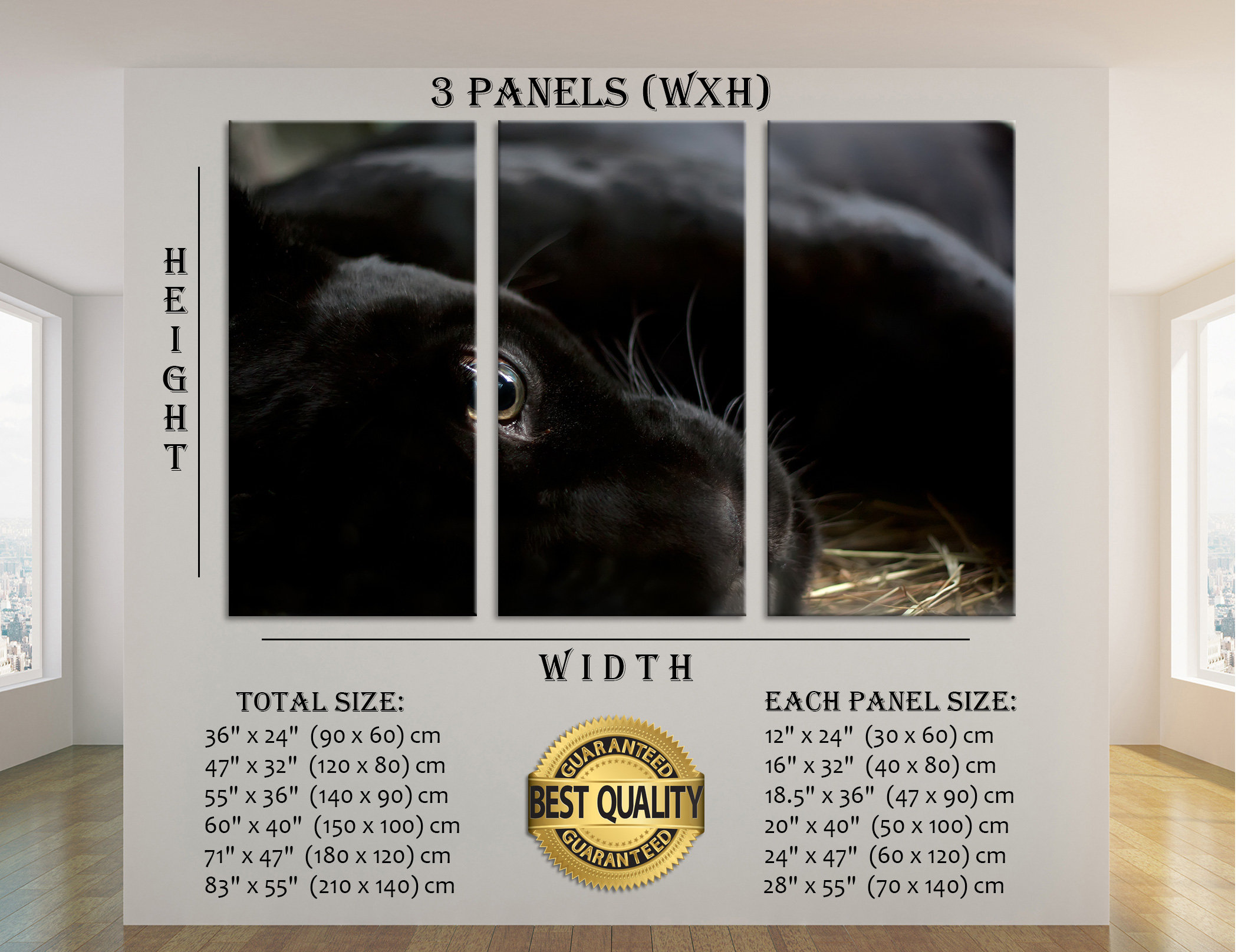 Black Panther Wall Art Panther Canvas Wall Art Panther Wall Decoration ...