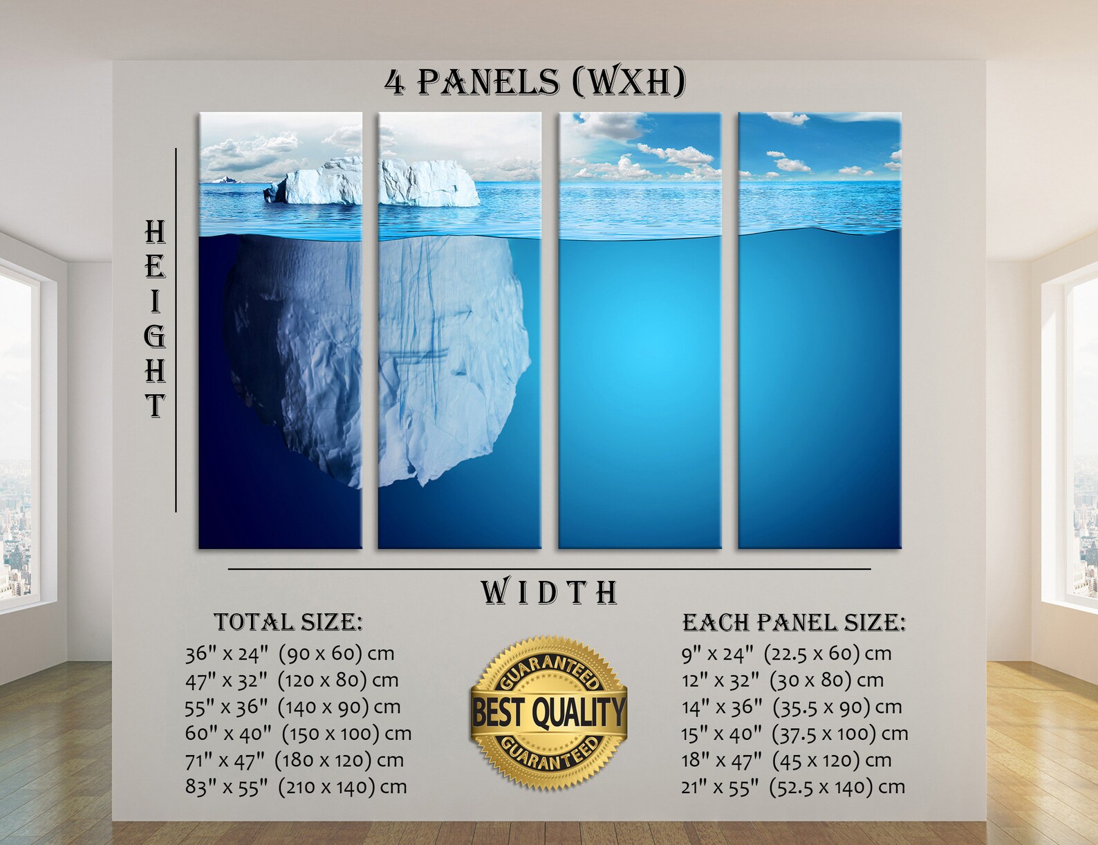 Iceberg Wall Art Iceberg Wall Decor Iceberg Canvas Iceberg Print ...