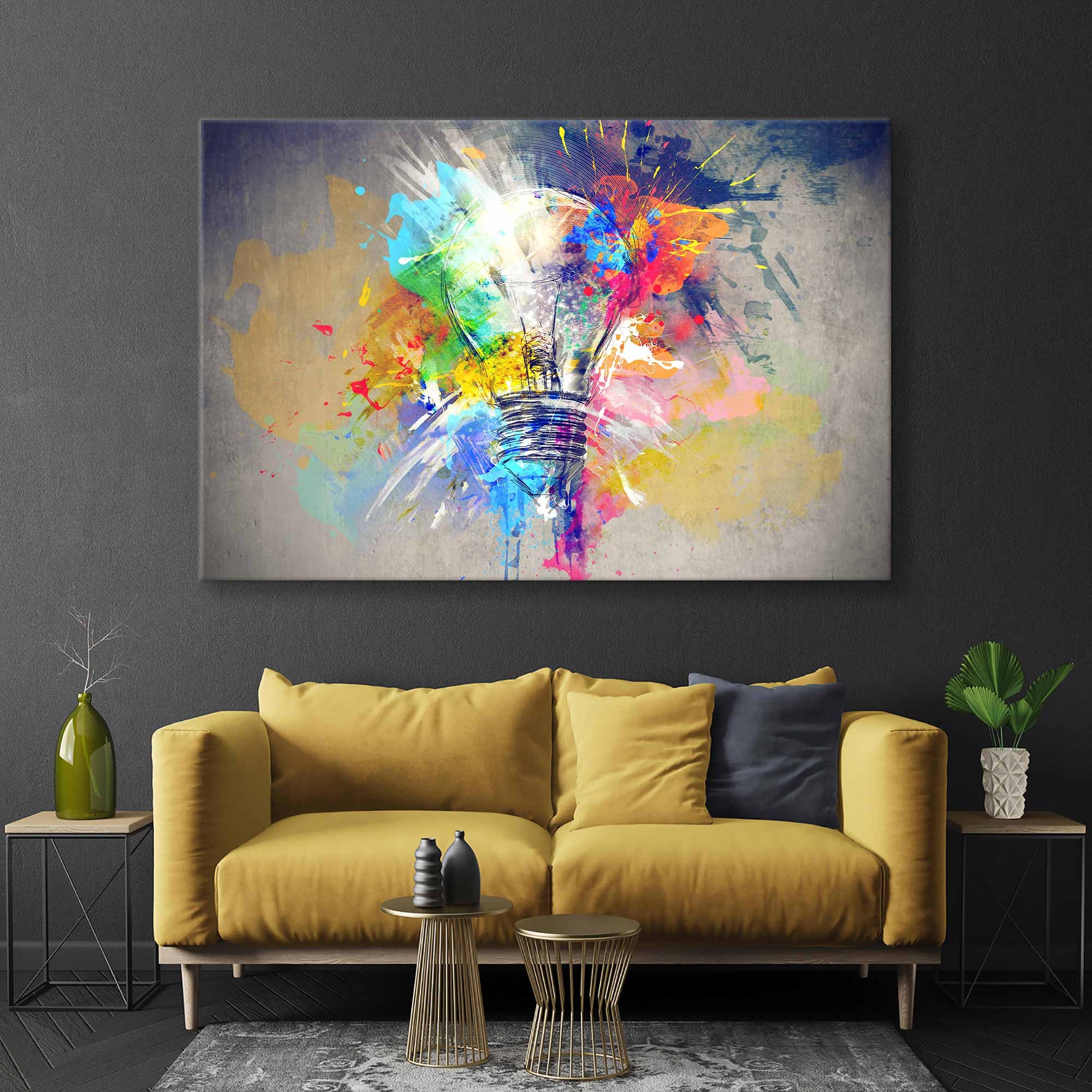 Light Bulb Abstraction, Wall Art, Canvas Print - Etsy