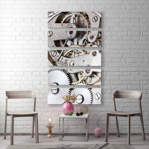 Intricate Mechanical Mechanism Wall Decor: Makro Shot of Clockwork ...