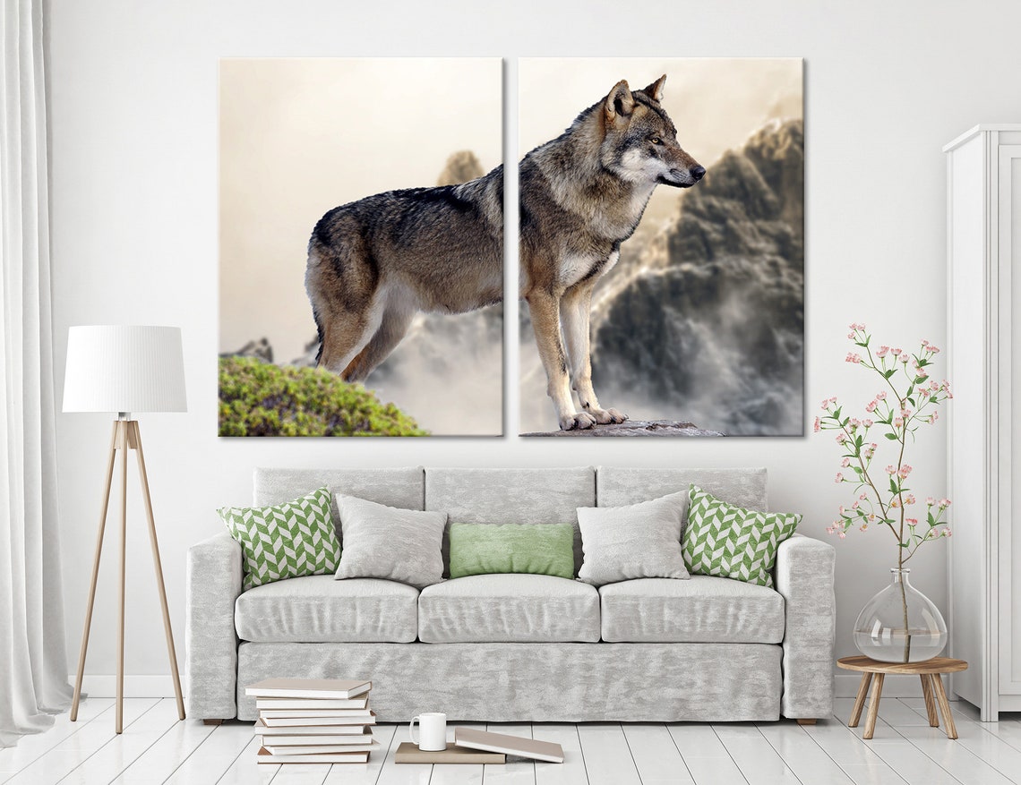 Wolf Wall Art Wolf Wall Decor Extra Large Wall Art Extra Large - Etsy