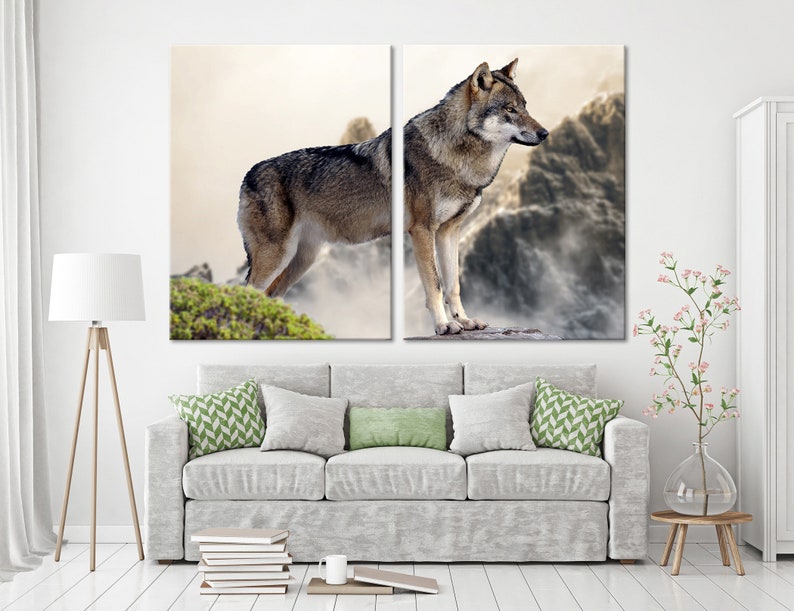 Wolf Wall Art Wolf Wall Decor Extra Large Wall Art Extra Large - Etsy