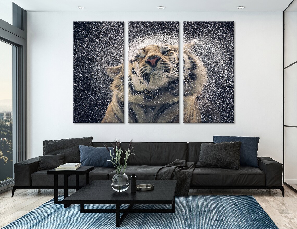 Tiger Wall Art Tiger Wall Decor Tiger Canvas Tiger Print Tiger Poster ...
