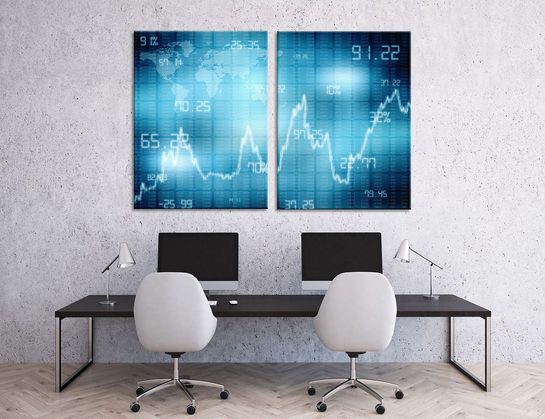 Digital Abstract Business Canvas Stock Quotes Poster Stock Exchange ...
