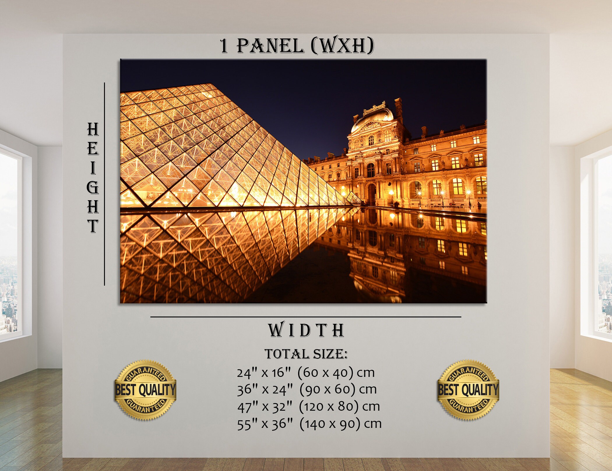 3 Panels Louvre Museum in Paris 5 Panels Louvre France Leather | Etsy