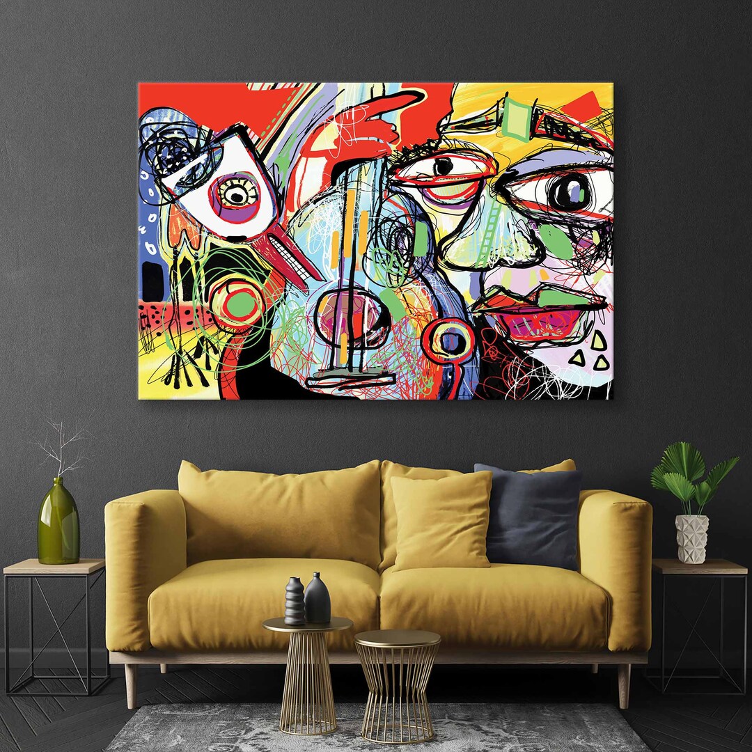 Dynamic Symphony Canvas Print, Contemporary Whirlwind Wall Art ...