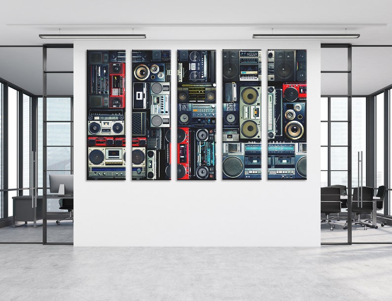 Retro Boombox Large Canvas Print Vintage Wall Art Boombox Wall - Etsy
