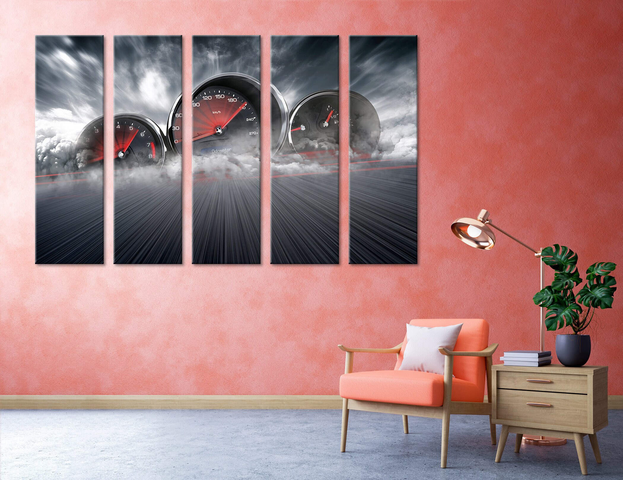 Speedometer Wall Art Speedometer Wall Decor Speedometer Canvas - Etsy