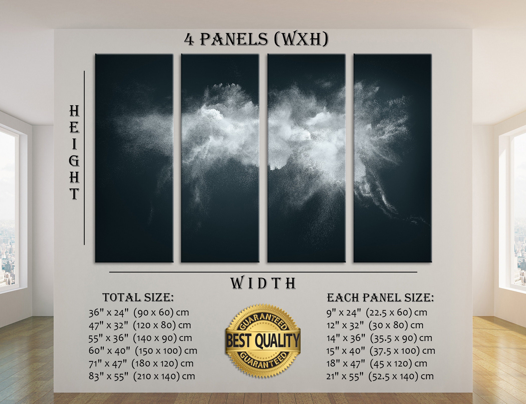 Cloud of Powder Wall Art Abstract Canvas Abstract Print - Etsy