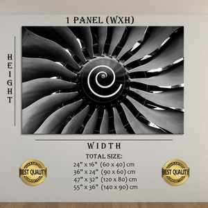 Jet Engine Wall Art Turbine Artwork Jet Engine Canvas Print - Etsy