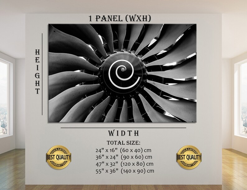 Jet Engine Wall Art Turbine Artwork Jet Engine Canvas Print - Etsy