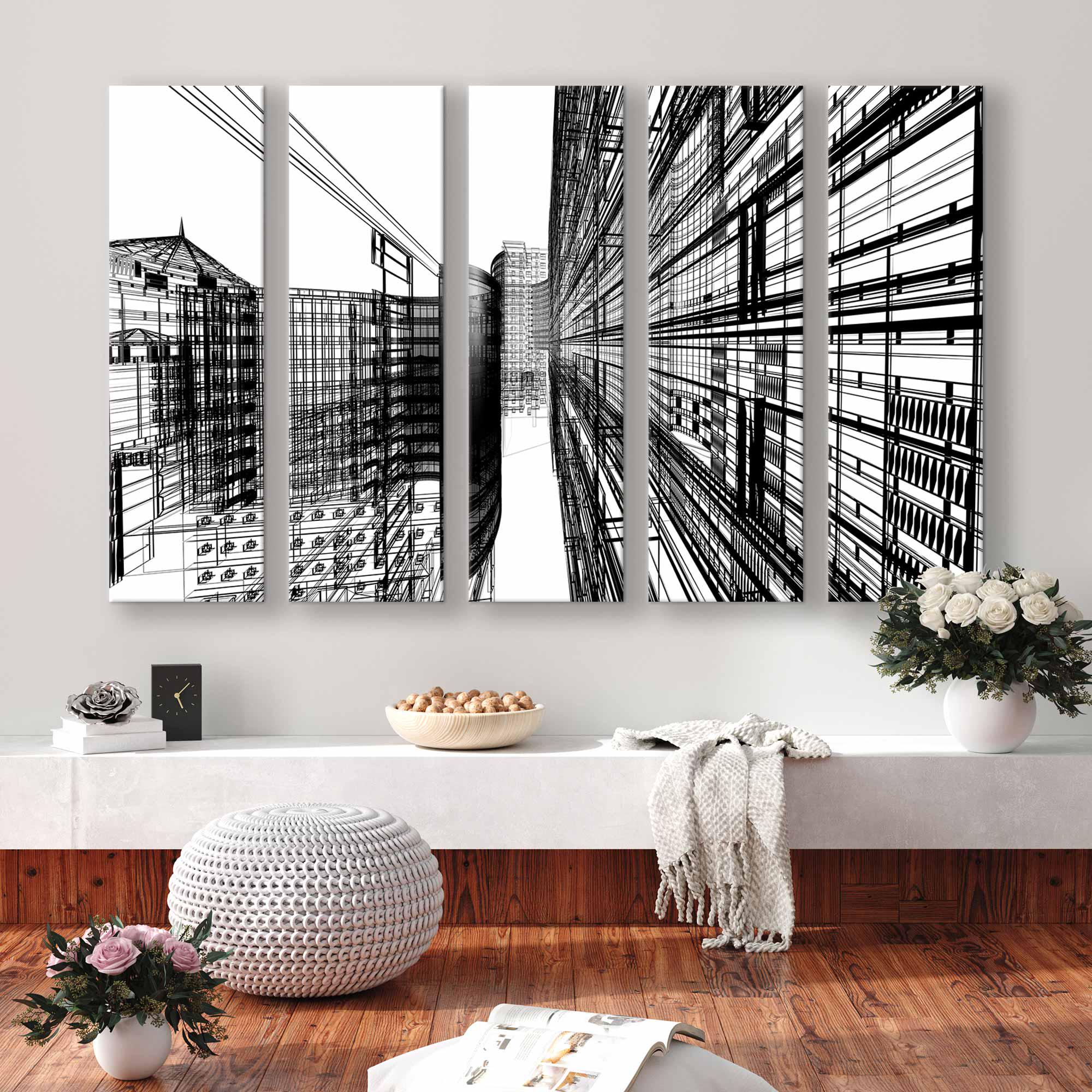 Dynamic Dimensions Canvas Print– Contemporary Geometric Wall Art for ...