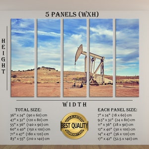 Oil Production Art View of Texas Canvas Oil Pump Decor Oil Pump Photo ...