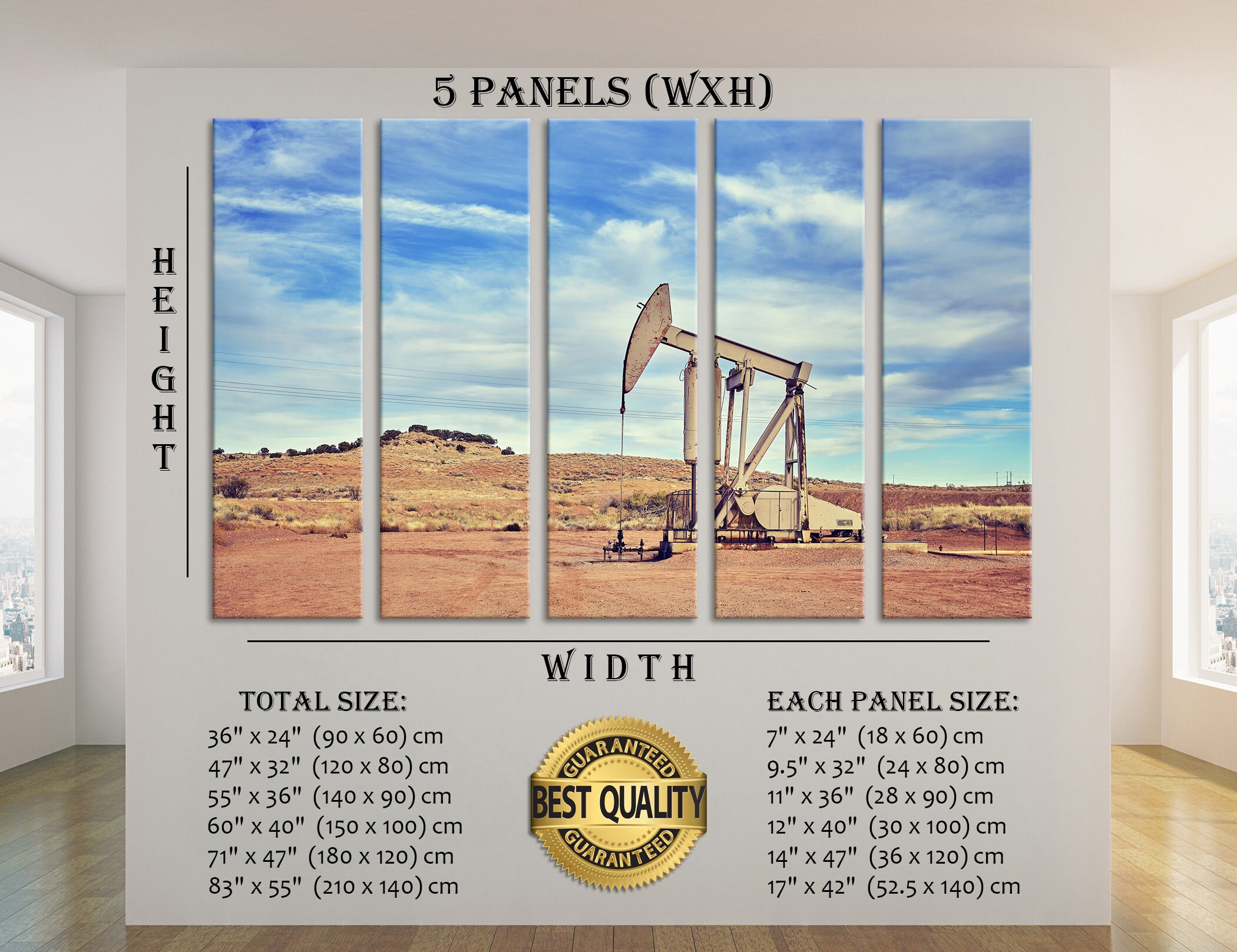 Oil Production Art View of Texas Canvas Oil Pump Decor Oil Pump Photo ...