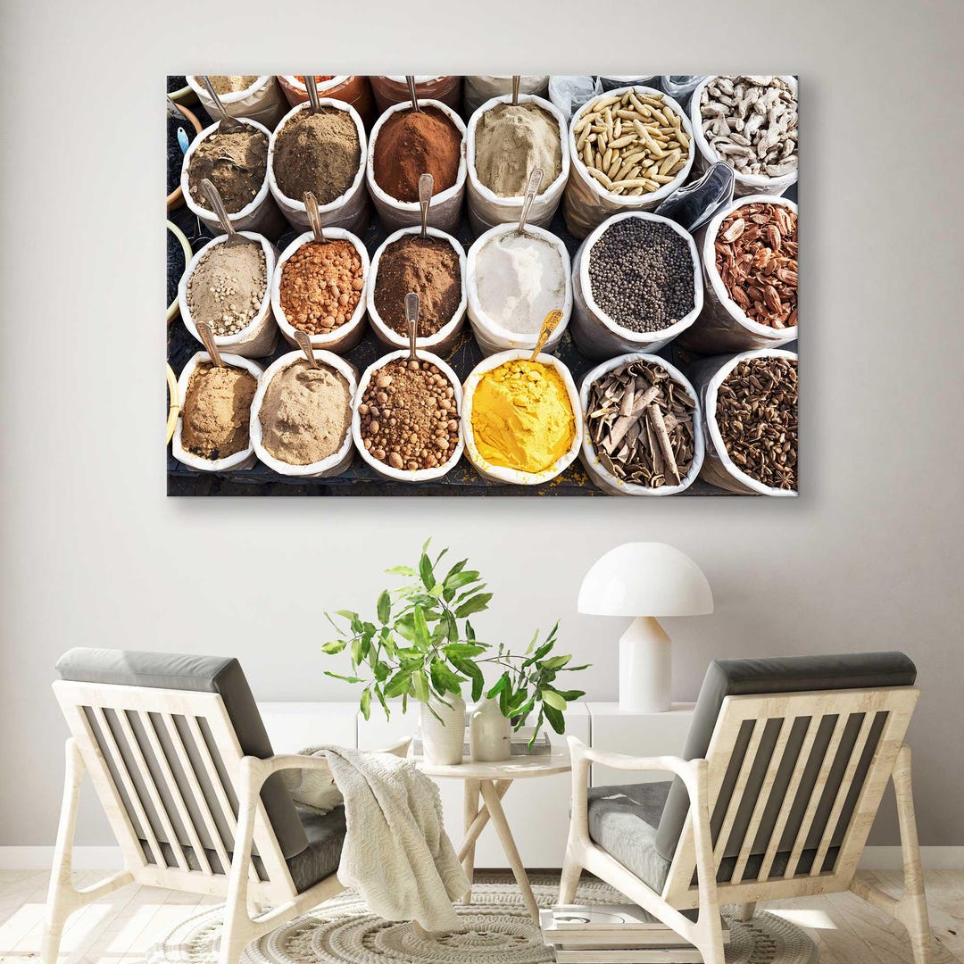 Colorful Spice Large Canvas Print - Spice Wall Art for Kitchen and ...