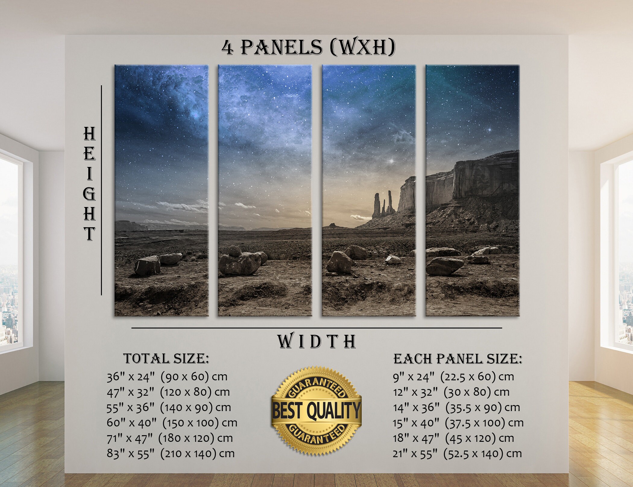 Rocky Desert Wall Art Rocky Desert Wall Decor Desert Canvas | Etsy