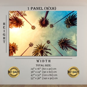 Palm Trees Canvas Wall Art Trees Canvas Wall Decor Palm Trees Poster ...