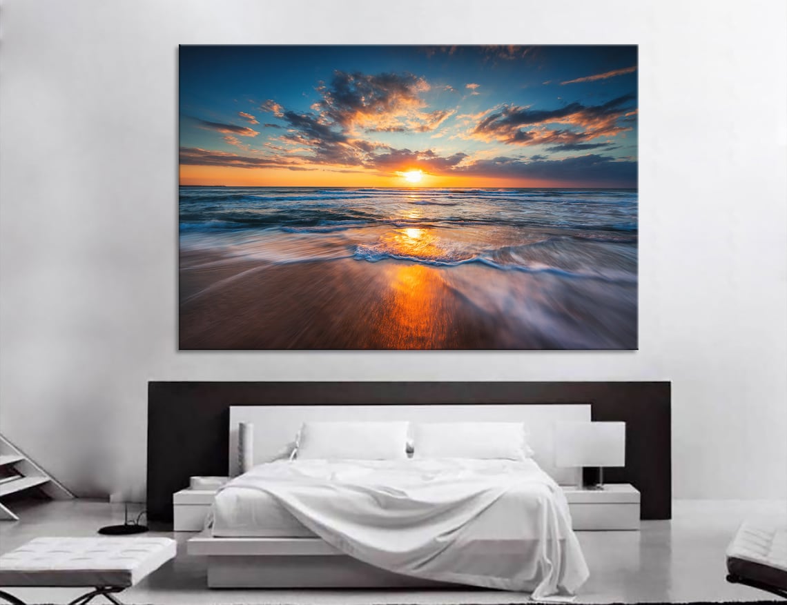 Sunrise at Sea Canvas Wall Art Sunrise Wall Art Sunrise Wall - Etsy